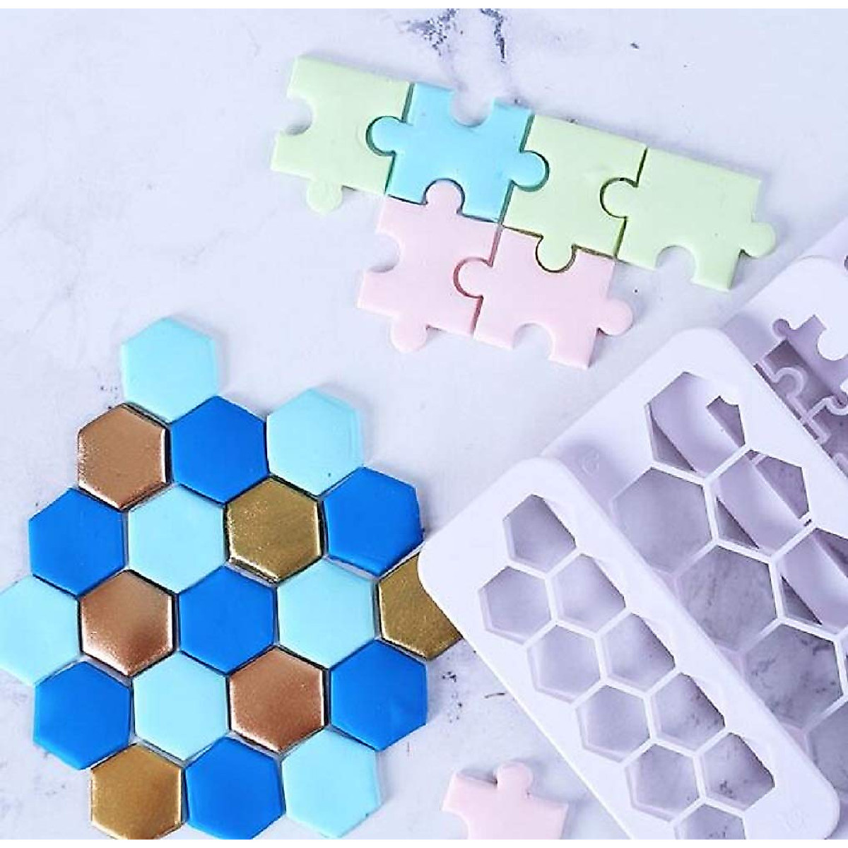 LaVenty 9 PCS Texture Mat Fondant Impression Mat Cake Border Decorating Tool Cake Mold Cookie Cutter Cake Fondant Cutter