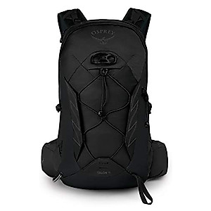 Osprey Talon 11L Men's Hiking Backpack with Hipbelt, Stealth Black, S/M