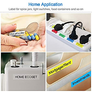 MarkDomain Compatible Label Tape Replacement for Brother TZe TZ Multicolor Laminated P Touch Label Maker Tape, 0.47"(12mm) x 26.2'(8m), Black on White/Clear/Red/Blue/Yellow/Green (6+6 Pack)