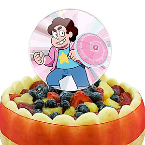 Acrylic Steven Universe Steven Shield Cake Topper Party Decoration for Wedding Anniversary Birthday Graduation