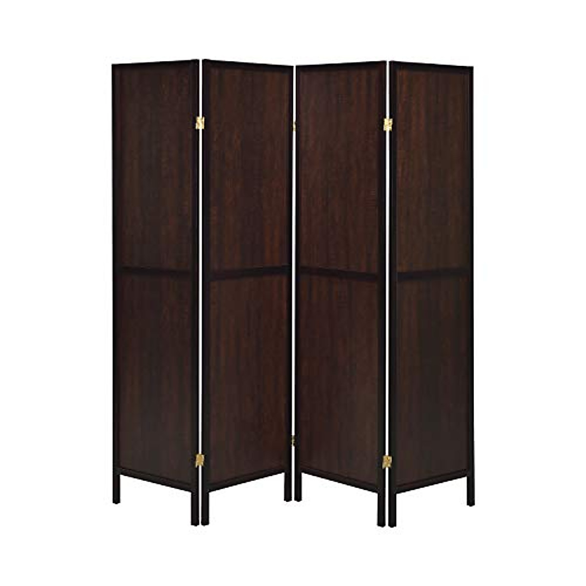 Coaster Furniture Folding Screen Cappuccino 4-Panel Rustic Tobacco 961414
