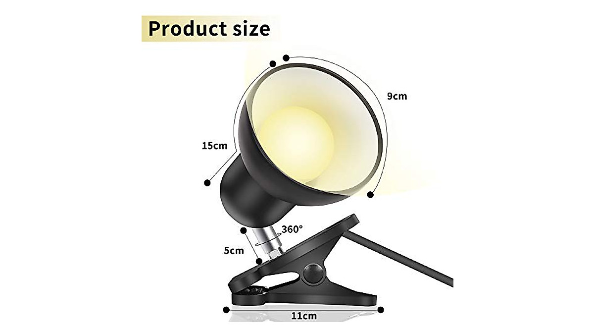 Sun-Rising Clip Lamp - Flexible 360° Reading Light for Desk & Bed