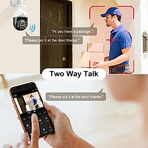 SYMYNELEC Light Bulb Security Camera Outdoor Waterproof 2.5K, 2.4GHz Wireless WiFi Light Socket Cam with AI Human Motion Detection Tracking 4MP Color Night Vision Siren Alarm Works with Alexa Google