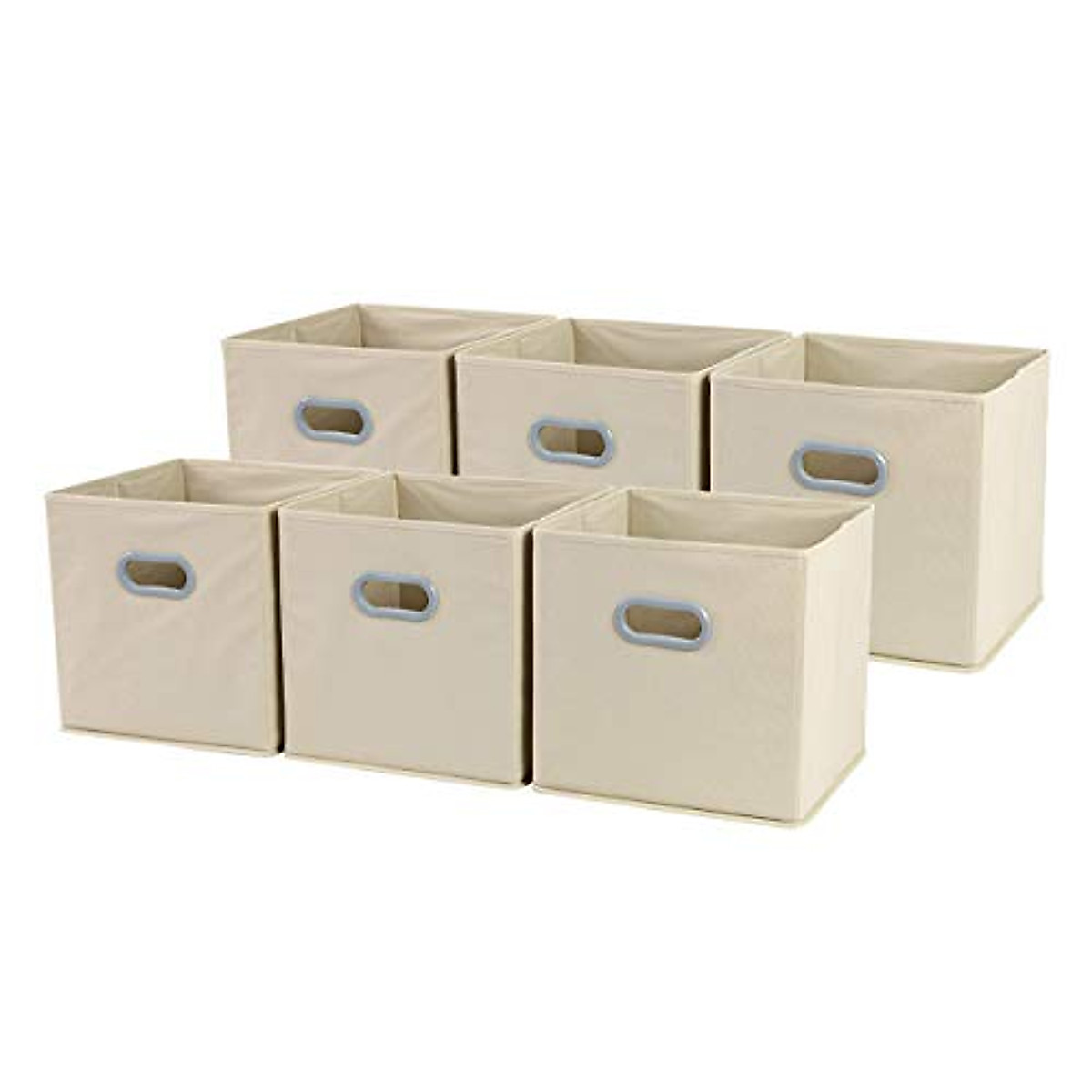 Sodynee New Large Foldable Cloth Storage Cube Basket Bins Organizer Containers Drawers, 6 Pack, 12" x 12" x 12"