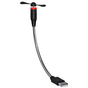 YMHML 2Pack USB Fan, Mini USB Desktop Fan with Flexible Neck, Superstatic Micro High Speed Fan, Super Quiet, Strong Wind, Good Texture Compatible for Desktop PC Computer Laptop Notebook Tablet, Summer Accessories (Black)