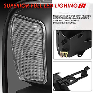 Auto Dynasty LED DRL Headlights Assembly Compatible with Lincoln Mark LT 2006-2008 Ford F-150 2004 2005 2006 2007 2008, Driver and Passenger Side, Black Housing Clear Lens