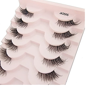 HBZGTLAD New 10 Pairs 3D Mink Lashes False Eyelashes Handmade Wispy Fluffy Long Lashes Natural Eye Makeup Tools Eye Lashes(JA2505)