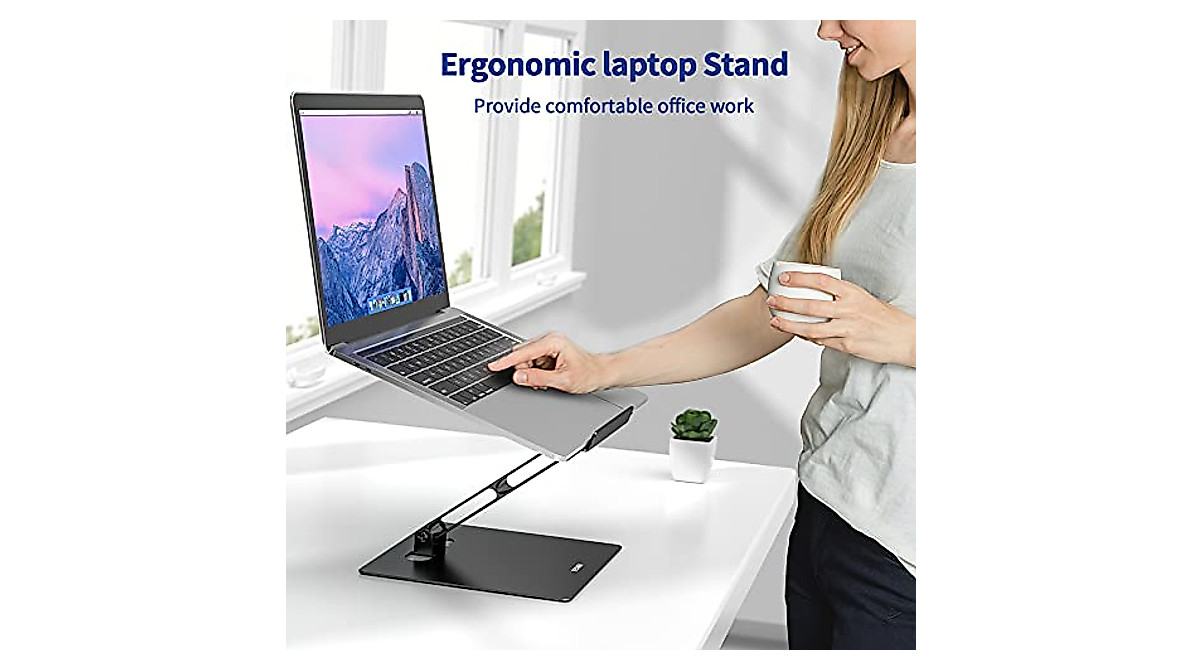 Besign LSX5 Aluminum Laptop Stand - Adjustable & Ergonomic for 10-14 ...