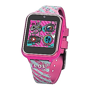 Accutime Kids LOL Surprise Hot Pink Educational Touchscreen Smart Watch Toy for Girls, Boys, Toddlers - Selfie Cam, Learning Games, Alarm, Calculator, Pedometer and more (Model: LOL4104)