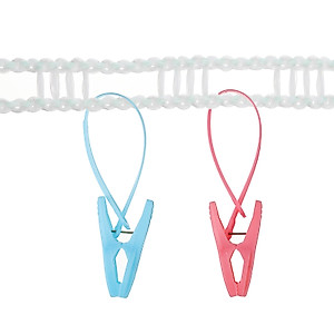 uxcell 2pcs Windproof Clothesline, 10M 33ft Plastic Non-Slip Clothes Drying Rope Portable Travel Clothesline for Courtyard Outdoor Laundry Camping, White