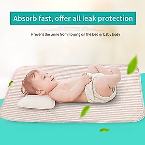 ZJchao Diaper Change Pad, Washable Baby Changing Pad Mats, Diaper Changing Pad, Travel Changing Mat Station, Infant Mattress Pad for Girls Boys(S)