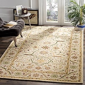 SAFAVIEH Antiquity Collection 2' x 3' Ivory AT14A Handmade Traditional Oriental Premium Wool Accent Rug