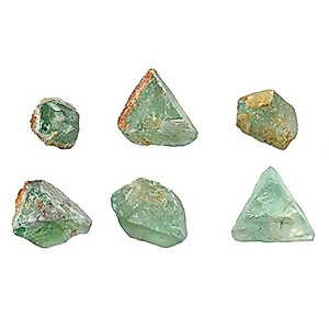 6PK Raw Fluorite, Mineral Specimens - Approx. 1" - Geologist Selected & Hand Processed - Great for Science Classrooms - Class Pack - Eisco Labs