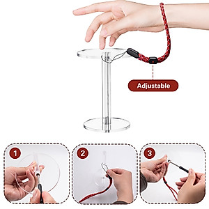 Portable Wrist Yarn Holder with Wrist Strap, Acrylic Yarn Organizer Storage Prevents Yarn Tangling and Misalignment Wool Mini Yarn Holder for Knitting Crocheting Supplies Gift for Craft Lovers