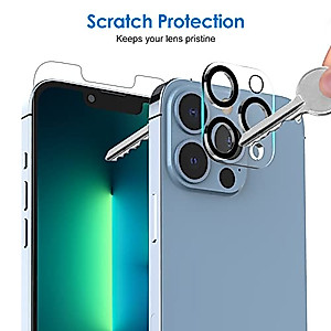 JETech Screen Protector for iPhone 13 Pro Max 6.7-Inch with Camera Lens Protector, Easy-Installation Tool, Tempered Glass Film, 2-Pack Each