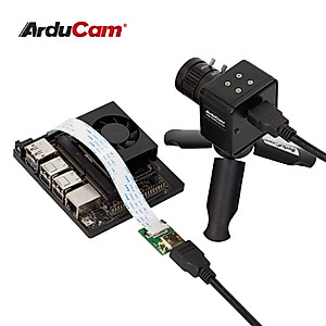 Arducam IMX477 Camera Bundle Compatible with Nvidia Jetson Nano/Xavier NX, and Orin NX/AGX Orin, 12.3MP HQ Camera Module with 6mm CS-Mount Lens, Metal Enclosure, Tripod and HDMI Extension Adapter