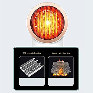 Outdoor Garden Heater Leafless Fan Space Heater PTC Ceramic Desktop Heater Small Mini Heater Winter Warm for Home Bedroom Office Desk Indoor Patio Heater (Color : Grey)