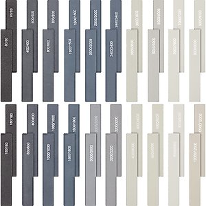 Honoson 40 Pcs Polishing Sticks Sanding Sticks for Plastic Models Metal and Wood Buffing Sanding Tools Sandpaper Sanding and Polishing Accessories Mini Finger Sander (Low Grits and High Grits,Mold)
