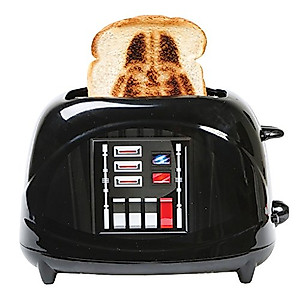 Uncanny Brands Star Wars Darth Vader 2-Slice Toaster- Vader's Icon Mask onto Your Toast