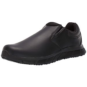 Shoes for Crews Cater II, Men's Non Slip, Slip On Shoes for Men, Water Resistant Mens Work Shoes - Med Comfortable Slip Resistant Work Shoes Men, Safety Footwear, Black, Size 7.5