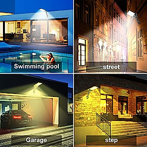 highydroLED Solar Lights Outdoor with Remote and Color Temperature Adjustment 2700K to 6000K, 48LED Solar Motion Sensor Light with 3 Modes,Waterproof IP65 Night Light for Garden Garage [Pack of 2]