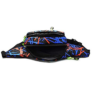 Fanny Pack Fashion Waist Chest Bag Adjustable Belt Chest Shoulder Pack Casual Bag Bum Bags Hip Pouch for Women Men Running Hiking Fitness Cycling Beach Travel Concert Festival (Black)