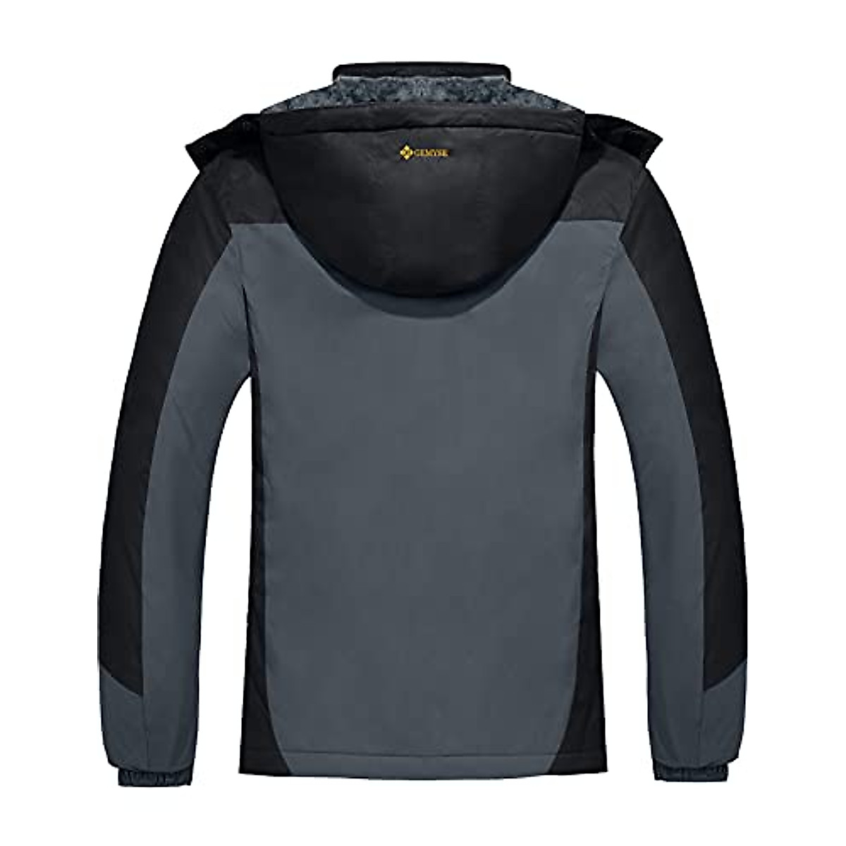 GEMYSE Men's Mountain Waterproof Ski Snow Jacket Winter Windproof Rain Jacket (Dark Grey,Medium)