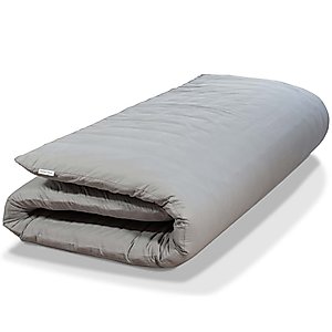 Native Nest Japanese Futon Floor Mattress - Medium Firm Futon Mattress for Sleeping - Shikibuton - Foldable and Portable Japanese Bed (Grey, Twin)