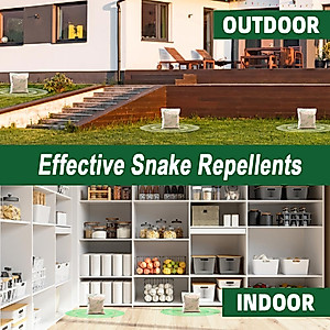 EQCFSATY Snake Repellent for Yard Powerful, Snake Repellent Pet Safe,Snake Away Repellent for Outdoors, Backyard Snake Repellent Outdoor, Snake Repellent Indoor, Snake Deterrent Outdoor -8P, Green