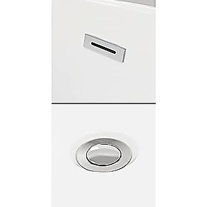 Ursula 67 inch Freestanding Bathtub in White with Floor Mounted Faucet, Drain and Overflow Trim in Polished Chrome