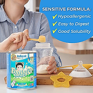 Foodgie Bear: Clinically Developed for Healthy Babies. Easy Mix Formula for Those who Need Gentle Ingredients that will Relieve Colic, Spit-up, and Gas. You’ll See Results in 24 hrs! If You Use Enfamil Gentlease, Soy formula, Nutramigin or Similac, Try Th