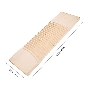 TOPBATHY Wooden Clothes Washboard Hand Wash Laundry Board Scrubbing Washboard for Home Store School