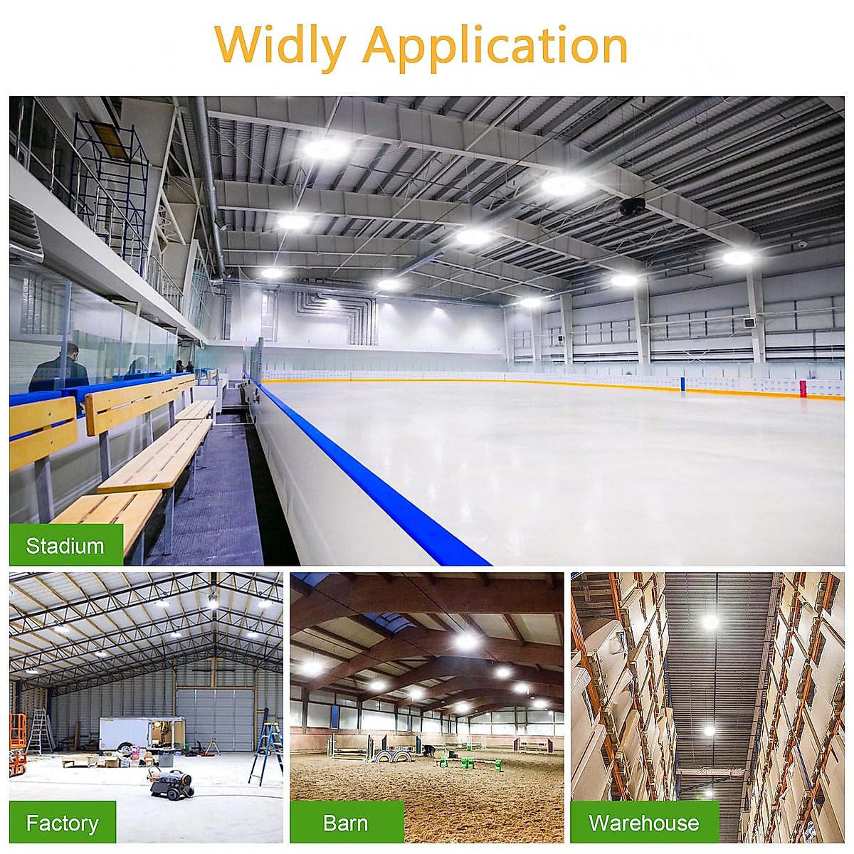 200W UL/DLC Listed LED High Bay Light Remote Control Dimmable Extra Bright Large 30,000Lm 5000K IP65 Waterproof LED UFO Warehouse Shop Bay Lights AC100-277V