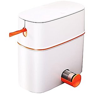 WAYUTO Automatic Packaging Trash Can Nordic Waste Basket Push Top Trash Can with Lid Modern Square Trash Bin for Kitchen Bathroom Living Room Trash Can