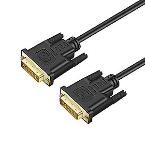 A-technology- DVI Cable 40ft Dual Link 24+1 Male to Male Digital Video Cable Gold Plated with Ferrite Core Support 2560x1600,144Hz for Gaming, DVD, Laptop, HDTV and Projector.
