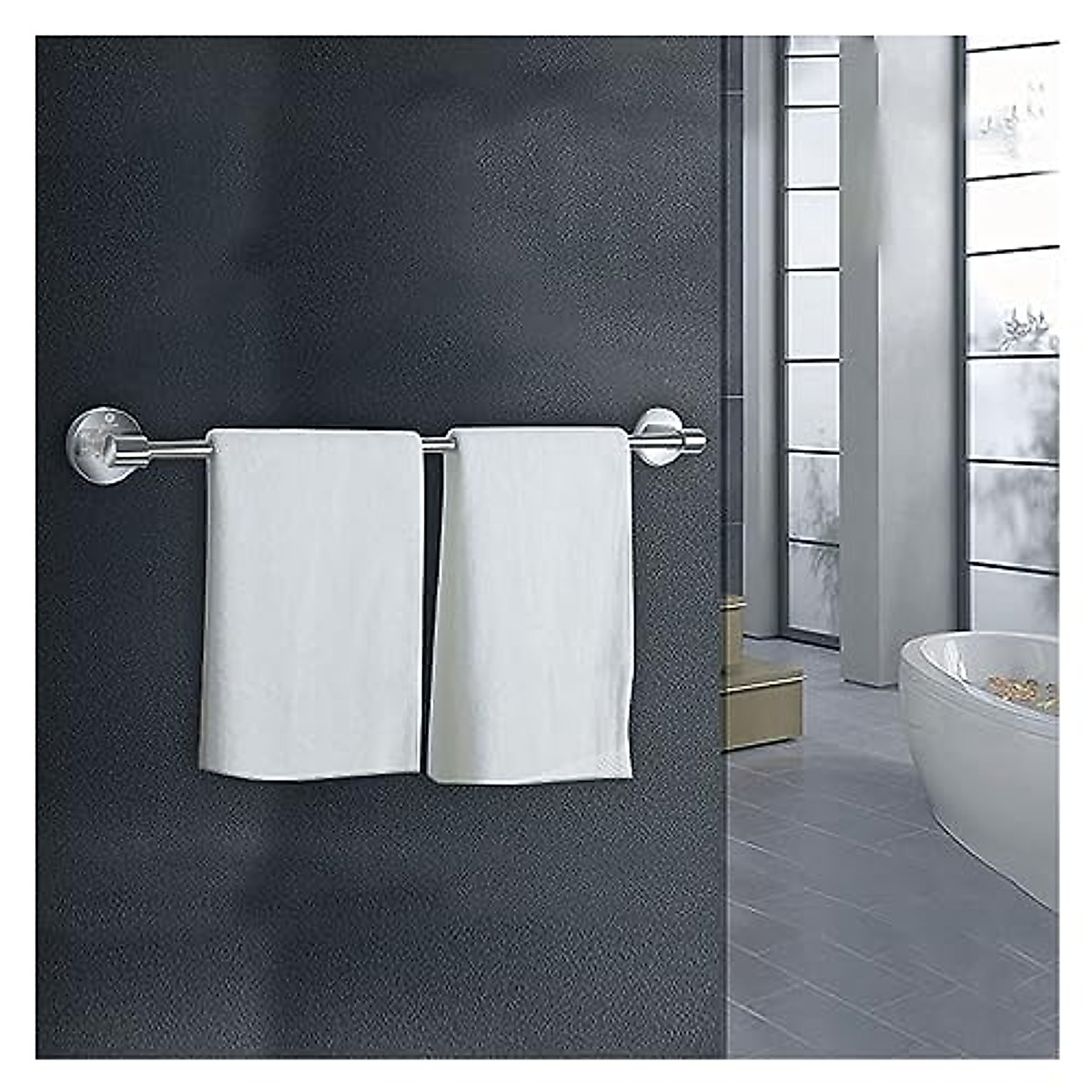 Towel BAR Rack Towel Rack Wall Mounted Single Towel Storage Rack Towel Bar,Towel Rod,for Bathroom Hardware and Kitchen,Optional,Polished Finish Bathroom Hardware/70Cm (Size : 60Cm)