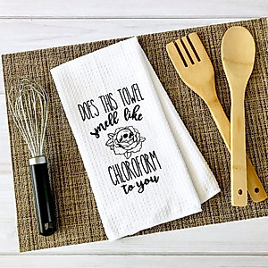 ZJXHPO Smell Like Chloroform to You Dish Towel Kitchen Towel Tea Towel Kitchen Decor Housewarming Gift (Chloroform Towel)