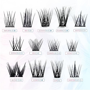 LANKIZ DIY lash Extensions Wispy, Lash Clusters Individual Lash Extensions,168 Clusters C+ D Mix Curl, Soft & Lightweight 10-16mm Mix Resuale Wide Band+Mix Style Cluster Lashes (Classic C/D)