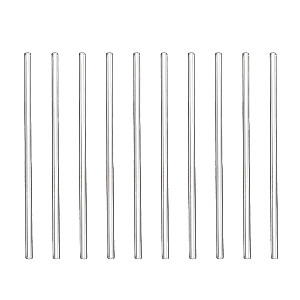 10Pcs Glass Stirring Rod 5.9" Length Stir Rod Mixing Tools with Both Ends Round, High Temperature Resistant