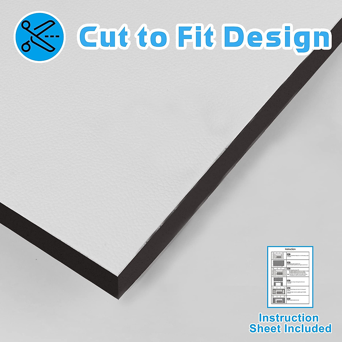 Air Jade Window Air Conditioner Side Panels, Full Surround Insulated Foam Cover for Indoor Window AC Unit, Window AC Seal Kit for Summer and Winter, White