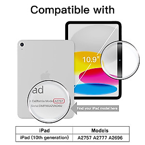 JETech Paper Screen Protector for iPad 10 (10.9-Inch, 2022 Model, 10th Generation), Anti-Glare, Matte PET Film for Drawing