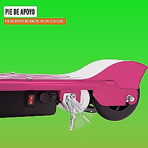 Razor E100 Electric Scooter for Kids Ages 8+ - 8" Pneumatic Front Tire, Hand-Operated Front Brake, Up to 10 mph and 40 min of Ride Time, For Riders up to 120 lbs