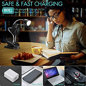 Barbecue Grill Light and Fan Magnetic and Clip Base BBQ Lights and Clip on Fan for Outdoor Grill, Camping, 360°Flexible Gooseneck, 3 Light and Fan Settings, 4000mAh Rechargeable Battery Powered