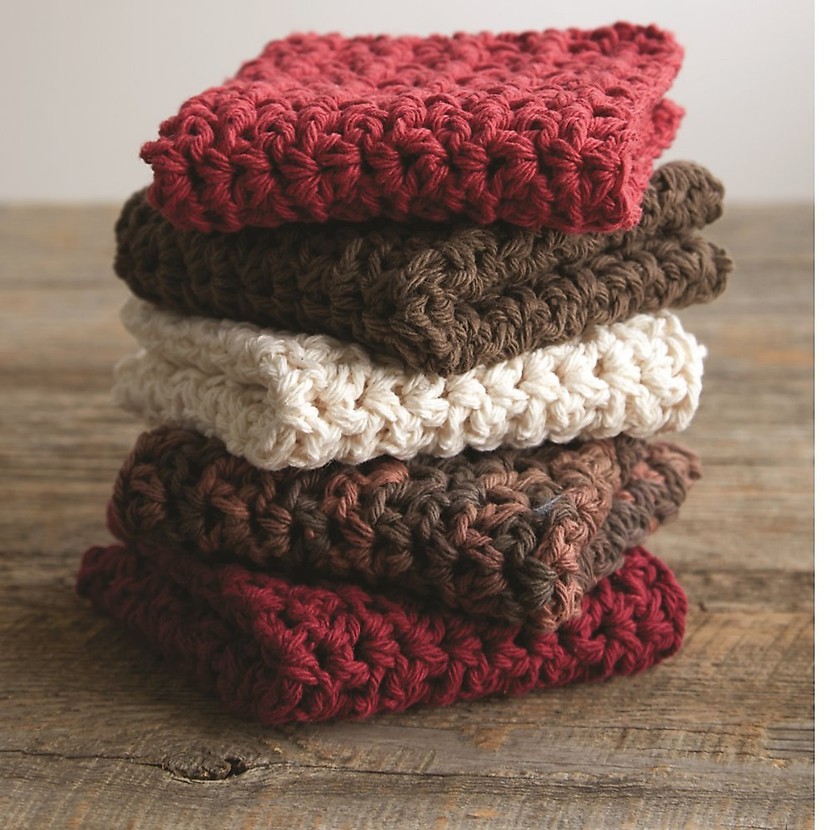 Lily Sugar 'N Cream The Original Ombre Yarn, 2oz, Gauge 4 Medium, 100% Cotton, Terra Firma - Machine Wash & Dry