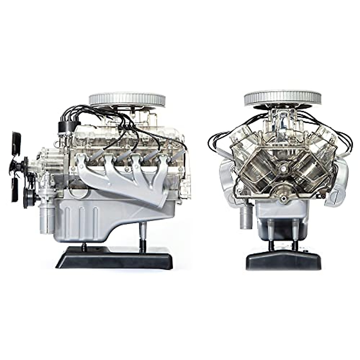 Ford 1965 Mustang V8 Engine Model Kit - Working Model Motor with Collector's Handbook