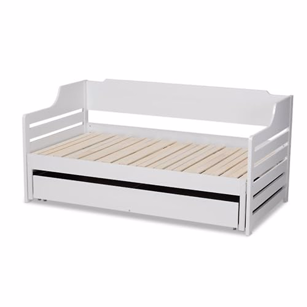 BOWERY HILL White Expandable Twin Size to King Size Daybed