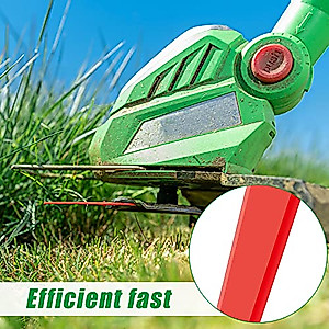 Honoson Plastic Machine Trimming Blades Replacement Plastic Blades Accessories Trimmer Grass Mowing Nylon Blades Garden Lawn Mower Accessories Tools Compatible for PolyCut 2-2 (50, Red)