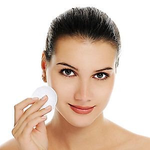 ForPro Professional Collection Premium Stitched Cotton Rounds, 100% Pure Cotton Pads for Removing Makeup, Nail Polish and Cleansing Face, 600-Count (Pack of 6-100 Cotton Rounds)