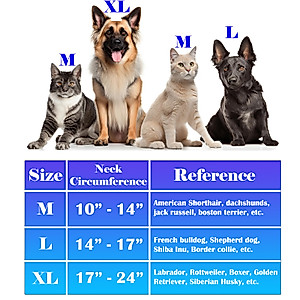 BGGo Inflatable Dog Cone Collar for Dogs After Surgery, Self-Inflating Soft Adjustable Blow up Donut Dog E-Collar for Medium Large Dog and Cats