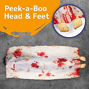 Halloween 5 Ft. Long Back From the Grave Dead Body for Creepiest Haunted House Decor - Halloween Prop Decorations - Cemetery Halloween Decorations and Outdoor Scary Props